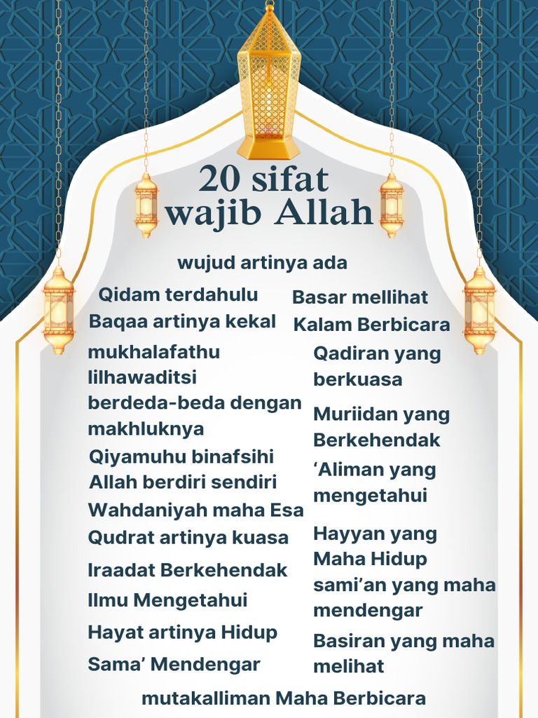 20 Sifat Allah | PDF