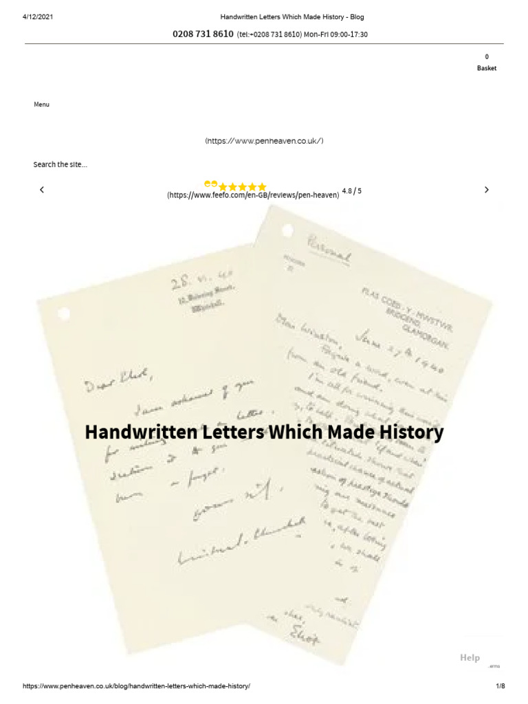 Handwritten Letters Which Made History - Blog | PDF