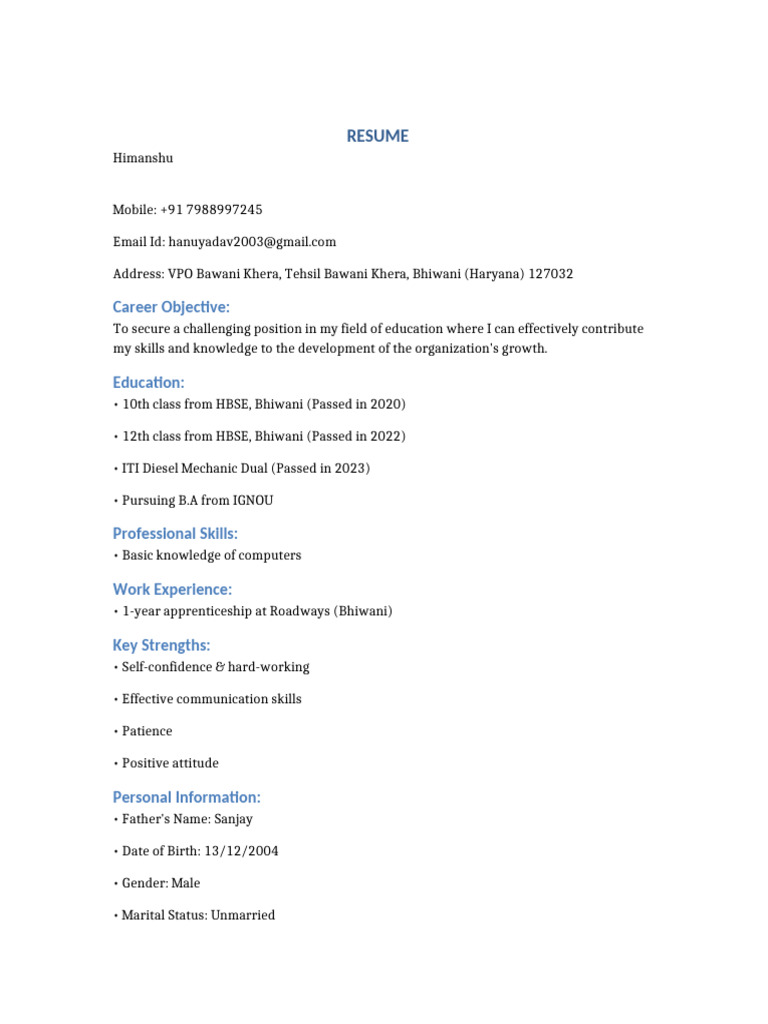 Himanshu_resume[1] | PDF