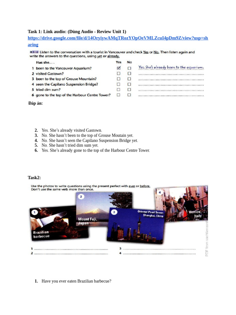 Review Unit 1 | PDF