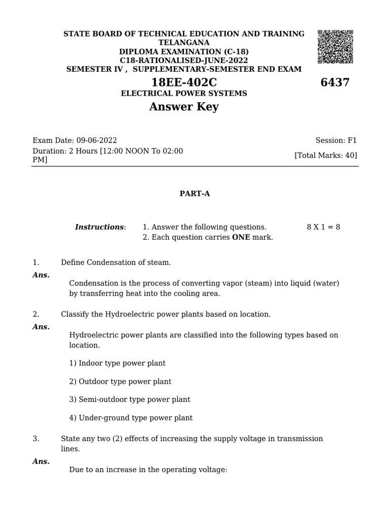 c18 402 electrical power systems qp and key | PDF | High Voltage Direct Current | Electric Power ...