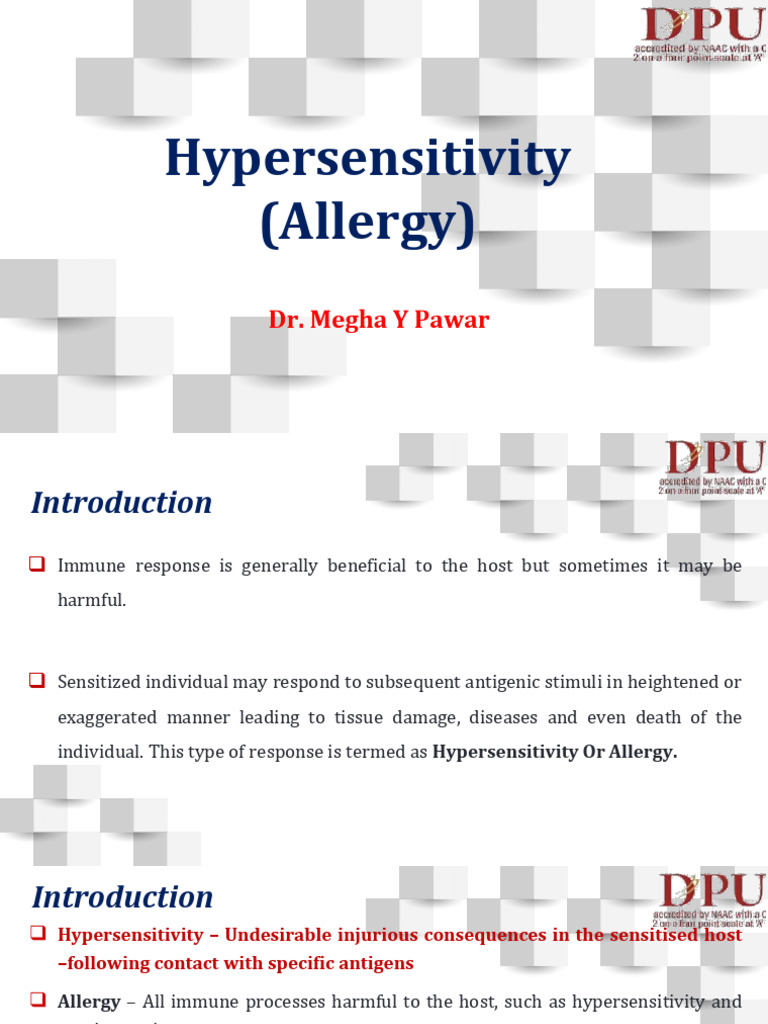 Microbiology - hypersensitivity | PDF | Allergy | Immune System