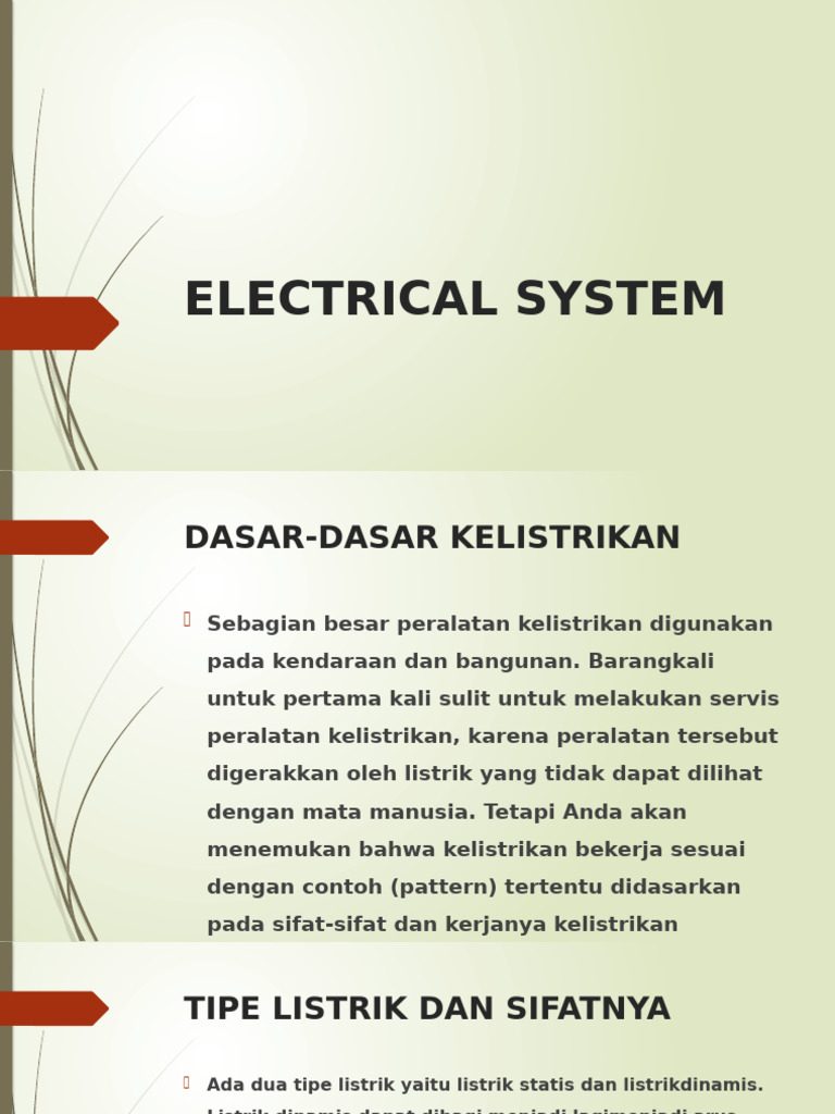 TM Ke 4 Fundamental Electric System | PDF