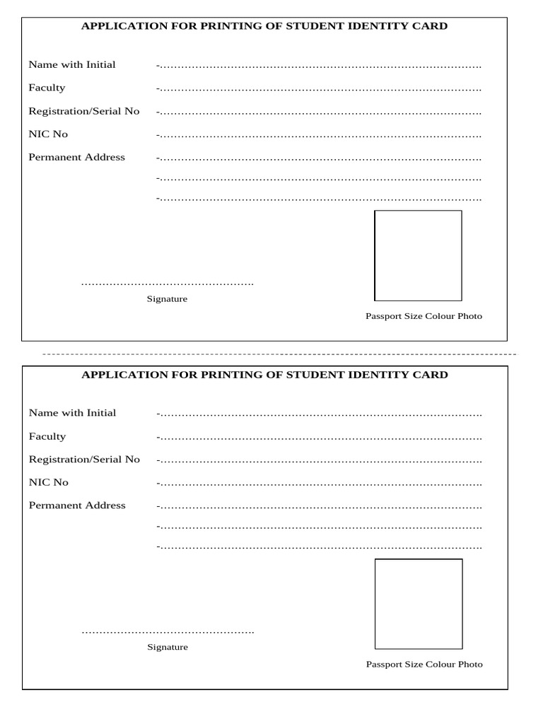 Student ID Card Application | PDF
