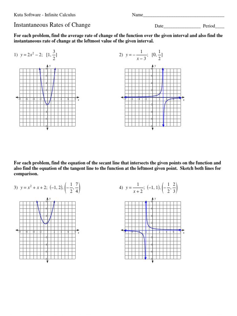 03 - Instantaneous Rates of Change | PDF | Derivative | Tangent