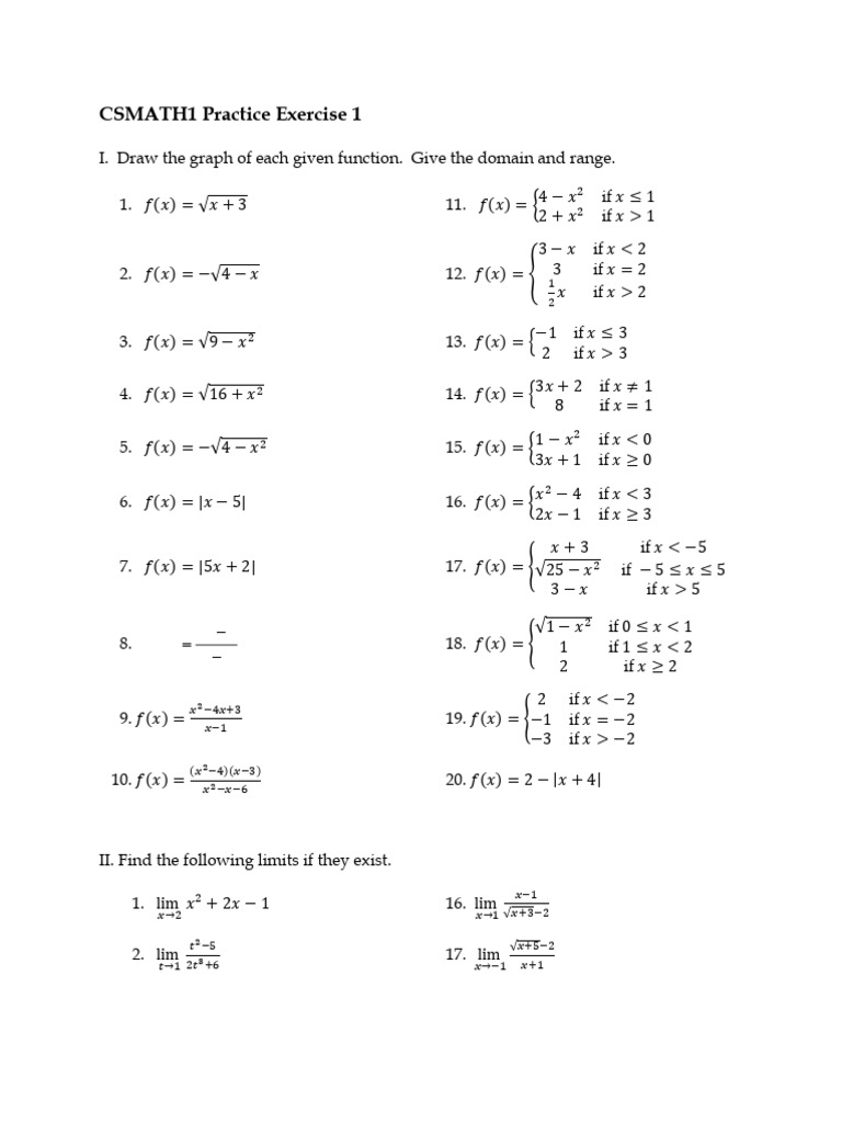 Practice Exercise 1 | PDF