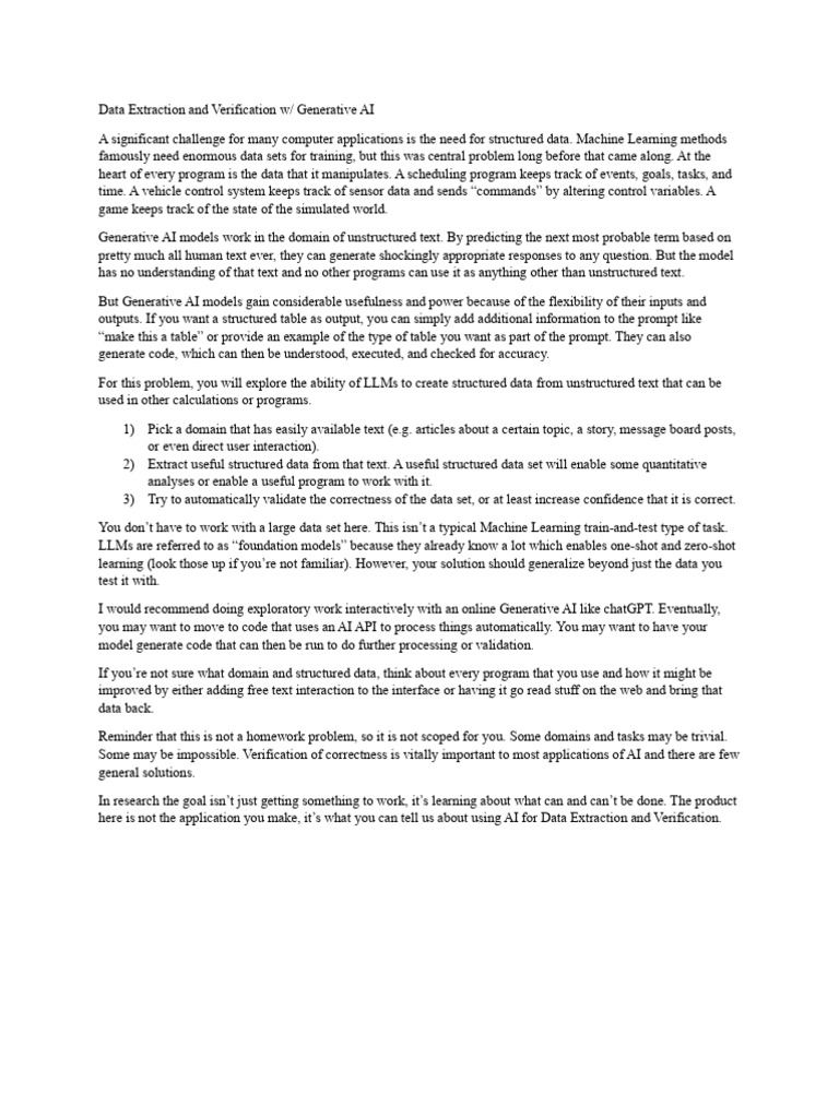 Ai Data Extraction | PDF | Artificial Intelligence | Intelligence (AI) & Semantics