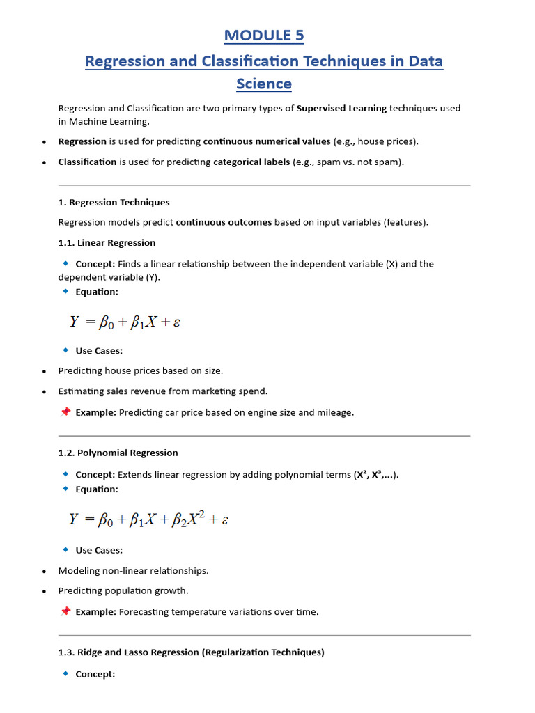 MODULE 5 | PDF | Regression Analysis | Support Vector Machine