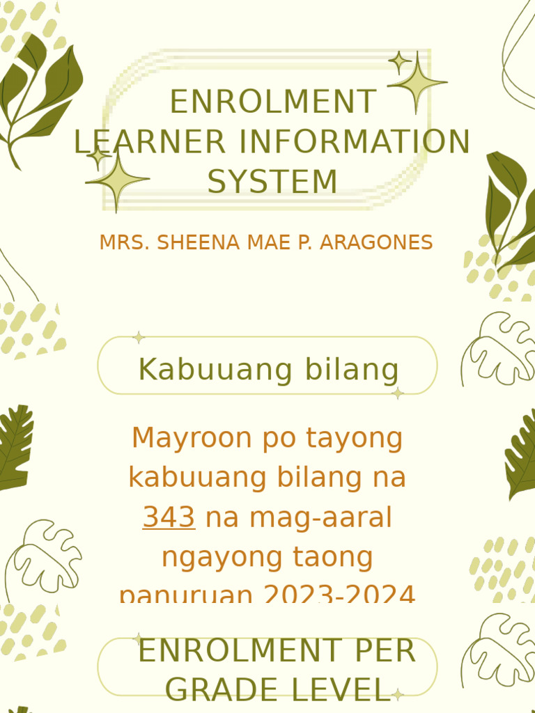 Enrolment Learner Information System | PDF