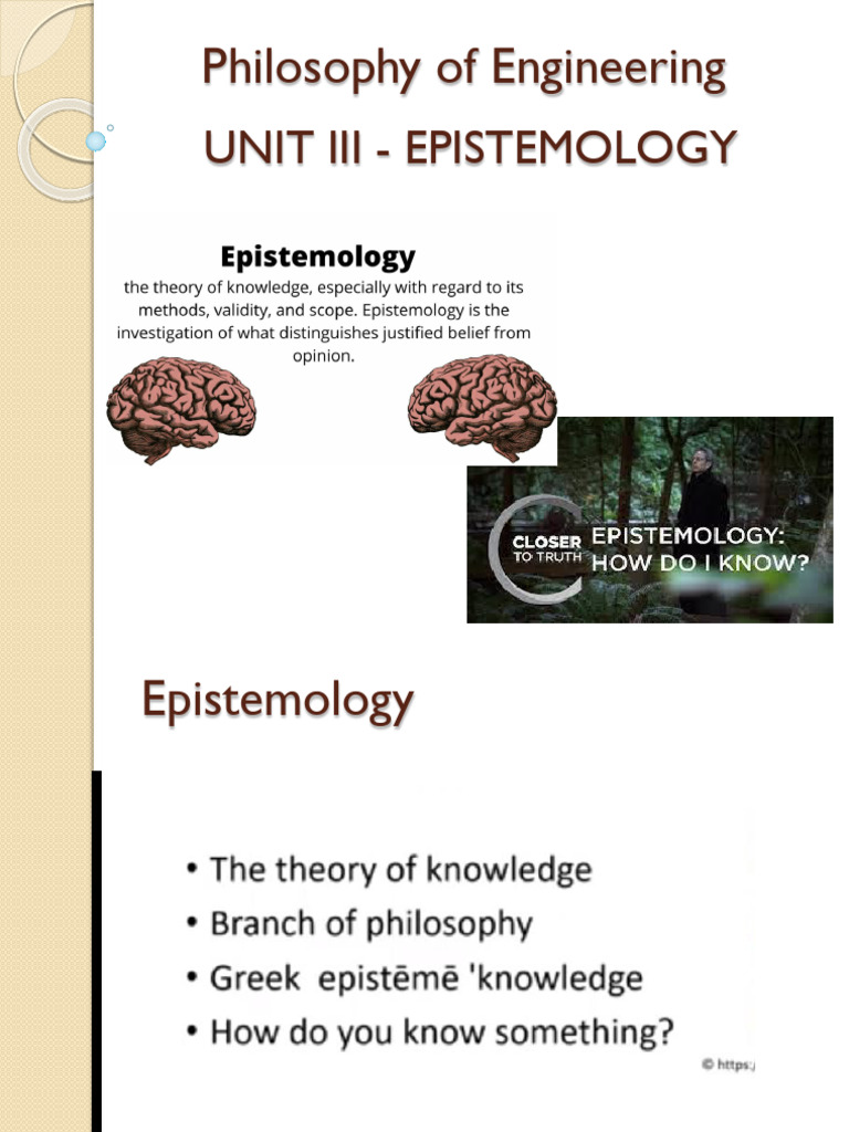 Understanding Epistemology in Engineering | PDF | Epistemology ...