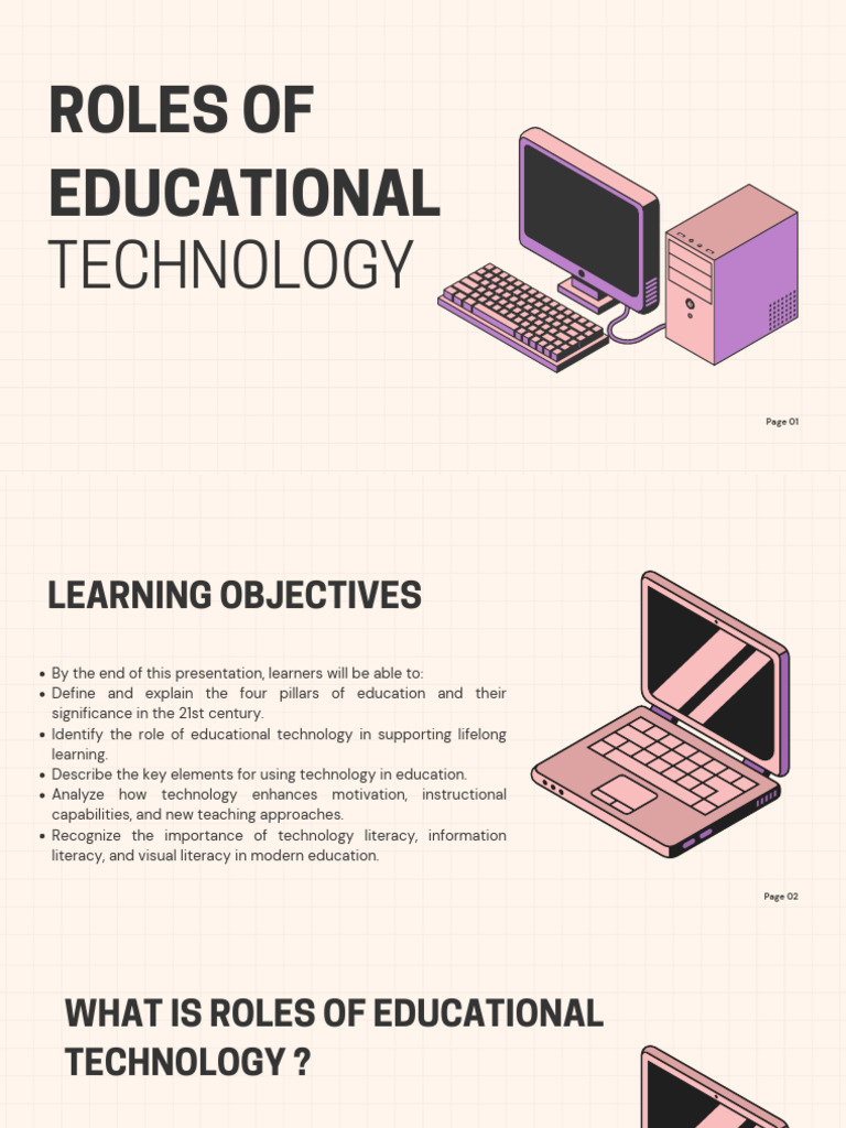 Roles of Technology in Education | PDF | Educational Technology | Learning