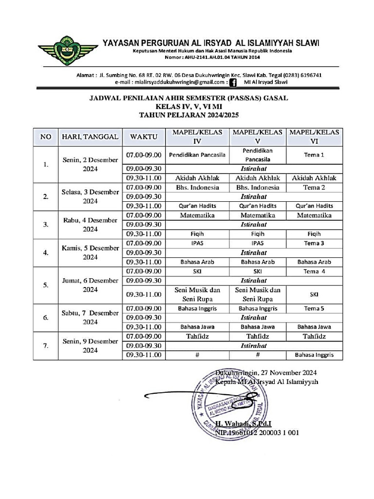 jadwal | PDF