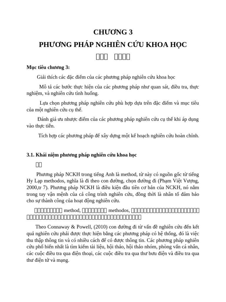 CHƯƠNG 3 PPNCKH | PDF