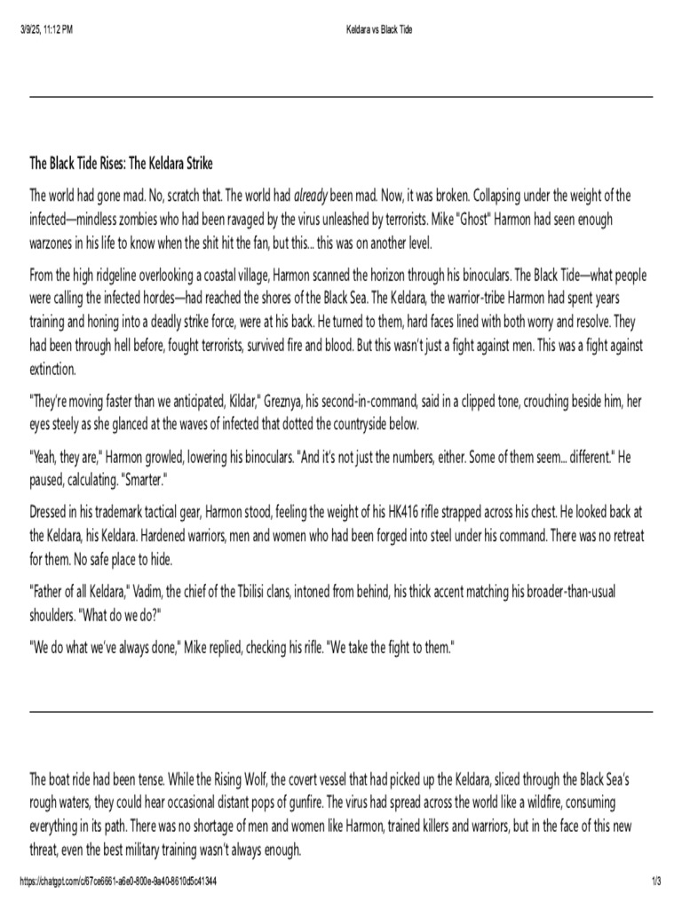 Keldara Vs Black Tide | PDF