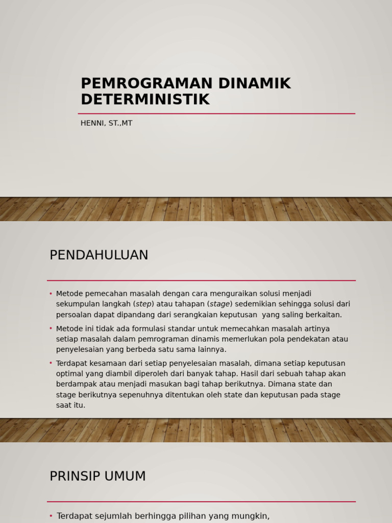 165_20220602093244_PEMROGRAMAN DINAMIK DETERMINISTIK | PDF