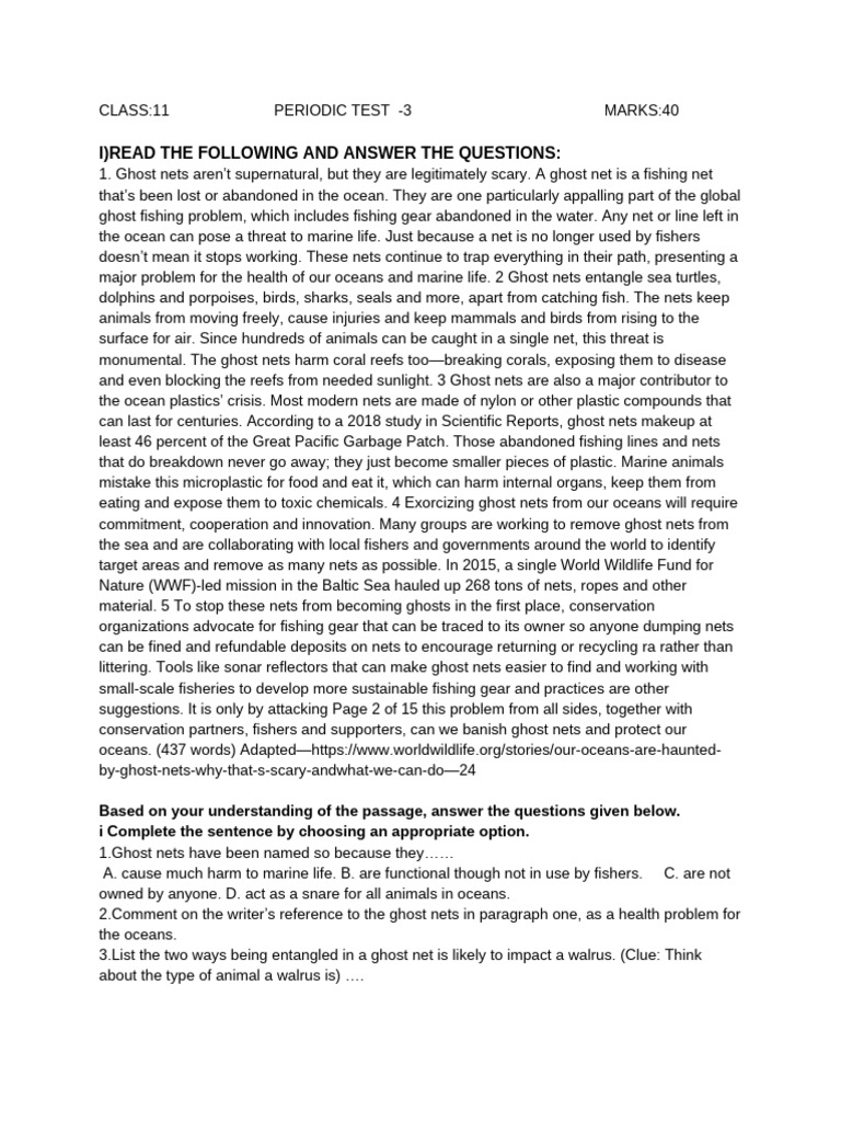 Understanding Ghost Nets and Their Impact | PDF | Marine Biology ...