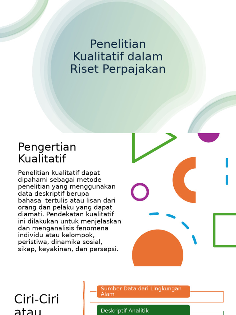 Metode Kualitatif Riset Perpajakan - Resize | PDF