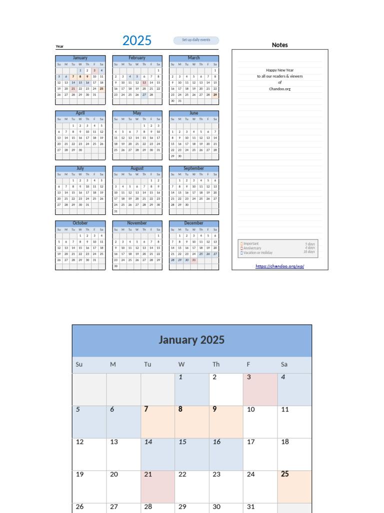 2025 Daily Planner and Calendar | PDF