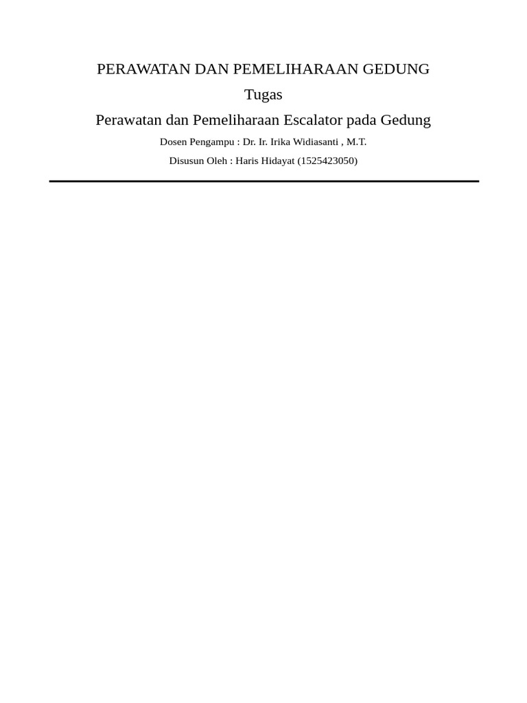 Perawatan Dan Pemeliharaan Gedung | PDF