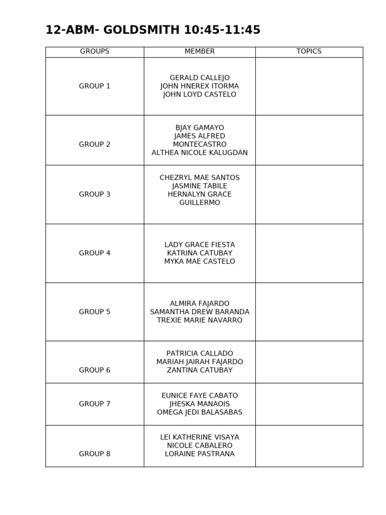 12 Abm - Goldsmith Reporting | PDF