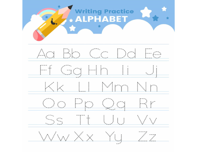 Alphabet Tracing Template | PDF