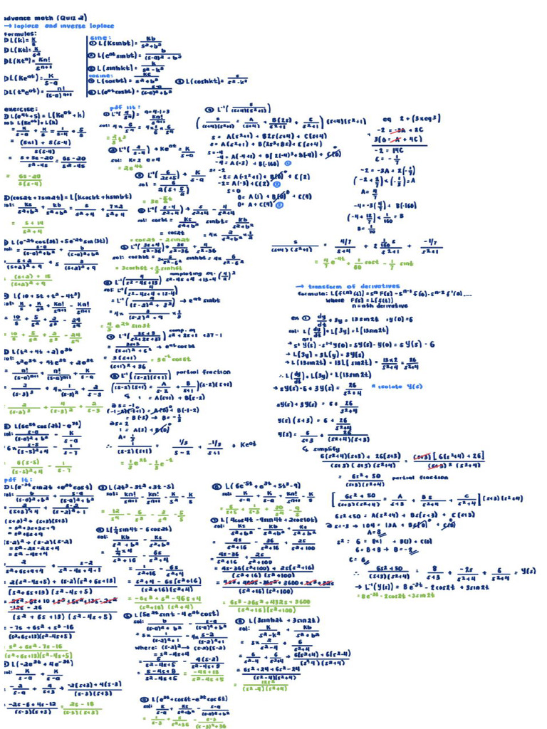 advance math examples and formulas | PDF