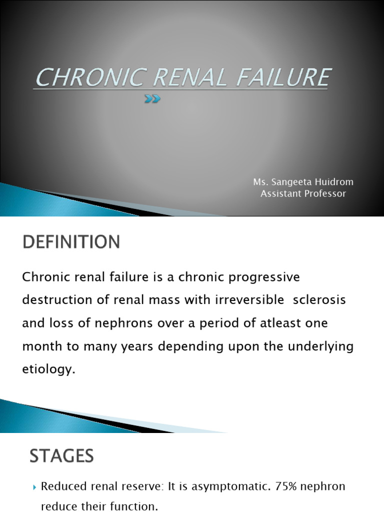 chronic renal failure | PDF | Kidney | Chronic Kidney Disease