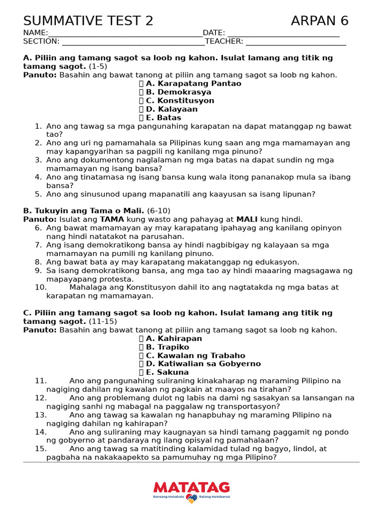 Arpan 6 Summative 02 | PDF