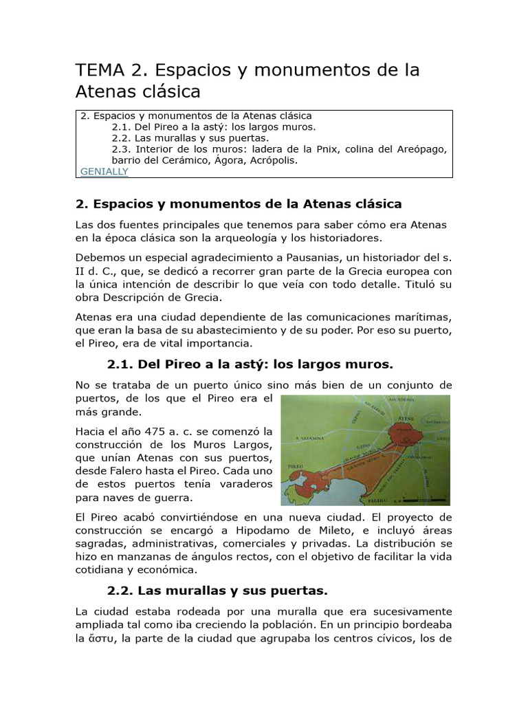 Monumentos y muros de la Atenas clásica | PDF | Mundo grecorromano ...