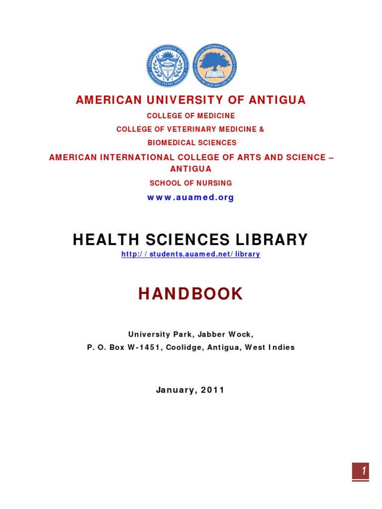 Health Sciences Library: Handbook | PDF | Pathology | United States ...
