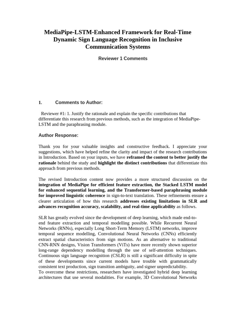 Real-Time Sign Language Recognition Framework | PDF | Deep Learning ...