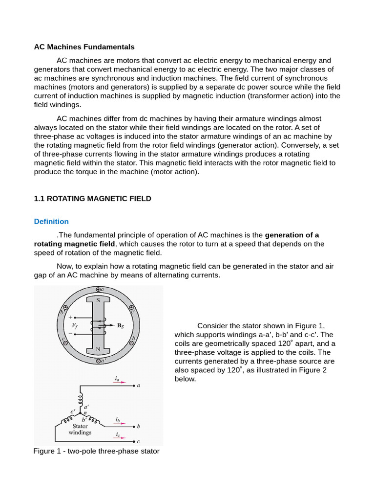 Rotating Magnetic Field | PDF | Electric Motor | Electric Power