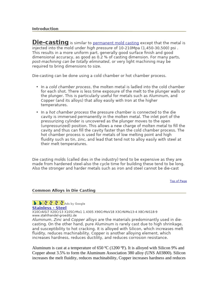 Forging & Casting Diff | PDF | Forging | Extrusion