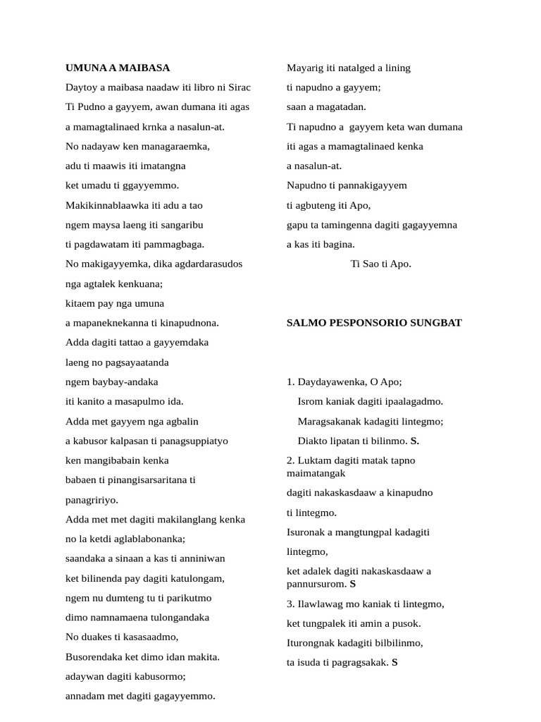 Umuna A Maibasa | PDF