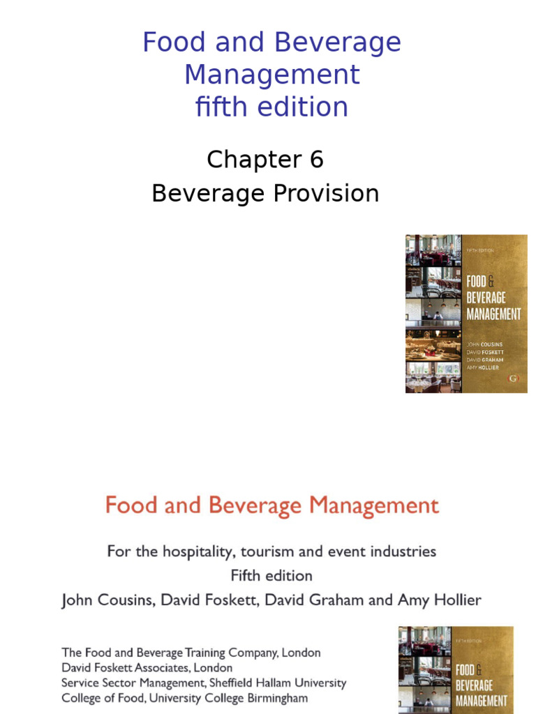 fileCh 6 Beverage Provision-điều chỉnh | PDF | Alcoholic Beverages | Litre