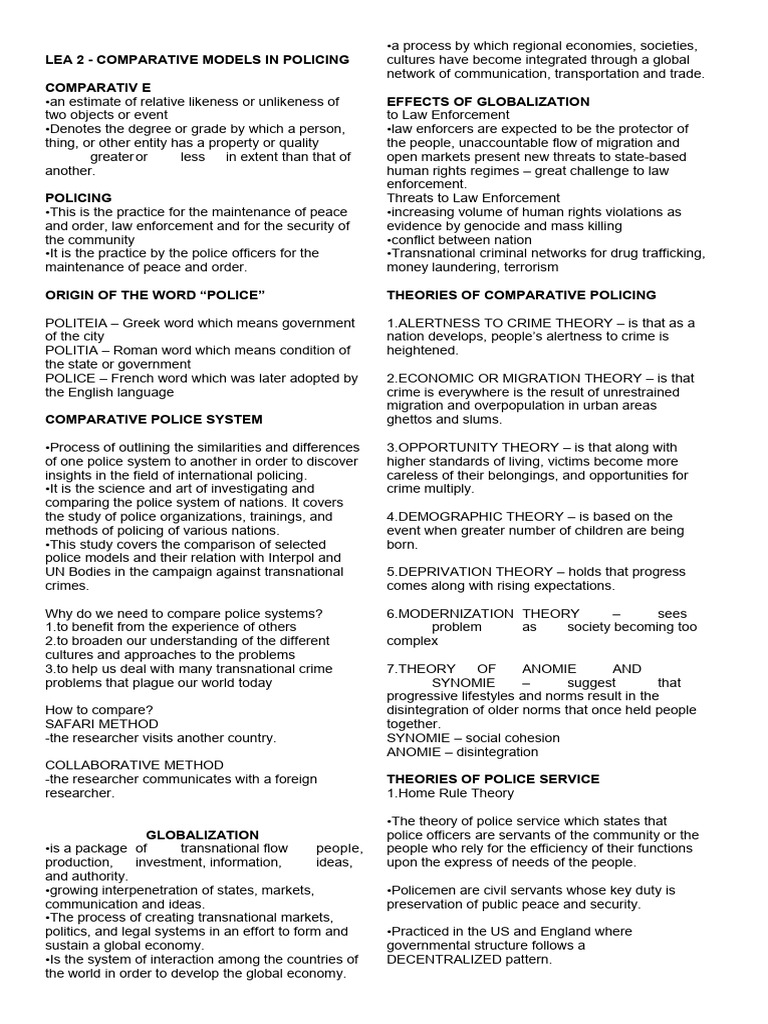 LEA-2-REVIEWER | PDF | Police | Constable