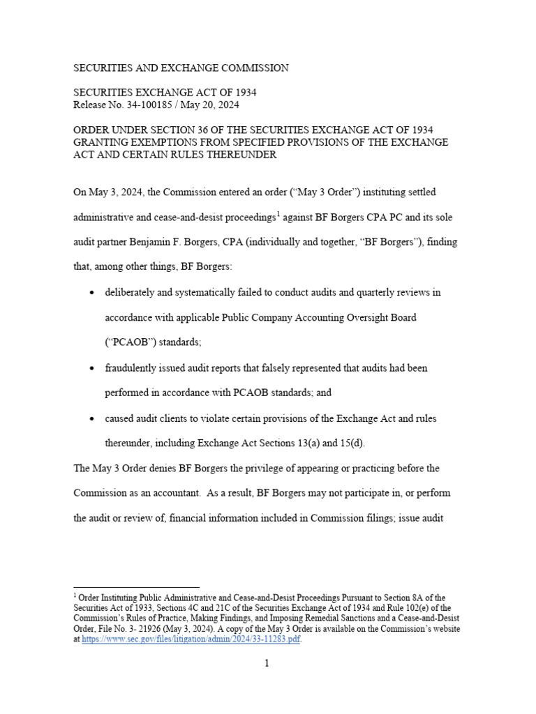 Surat Putusan Pemberhentian BF Borgers | PDF | Audit | Business