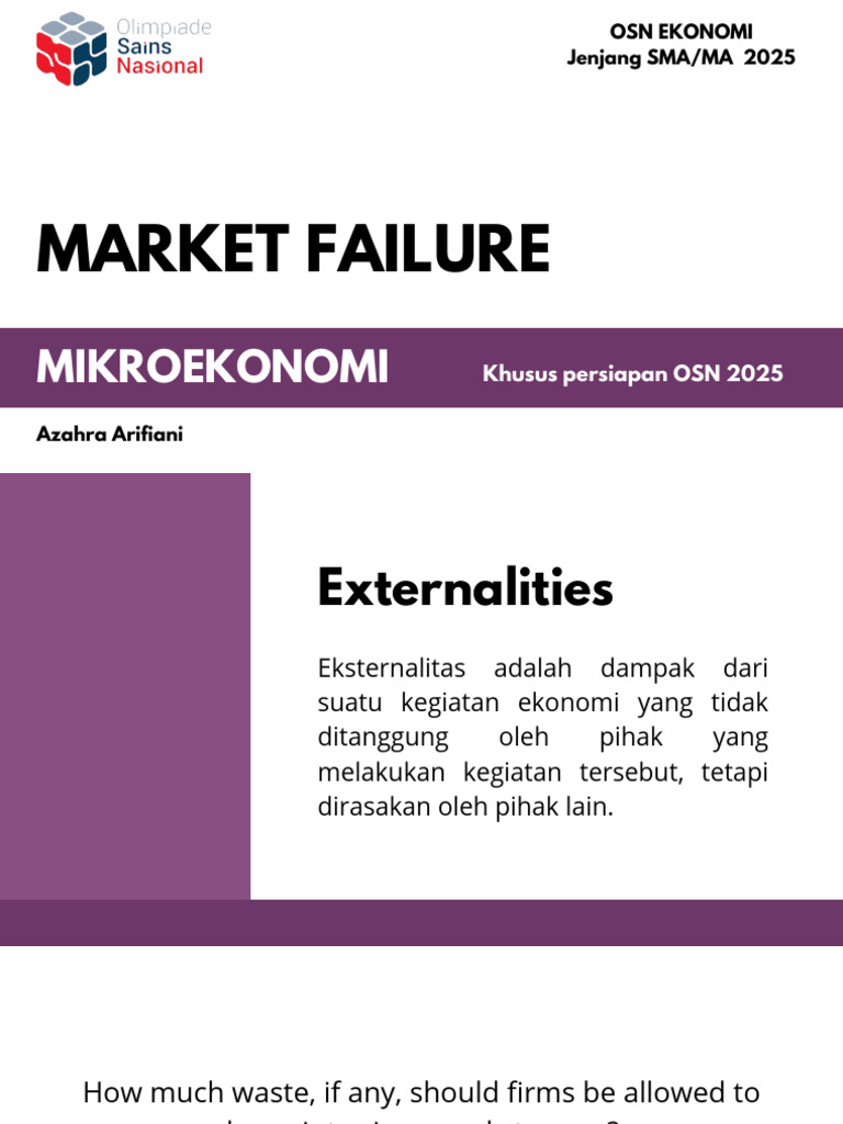 Mikroeonomi: Eksternalitas dan Barang Publik | PDF | Externality ...