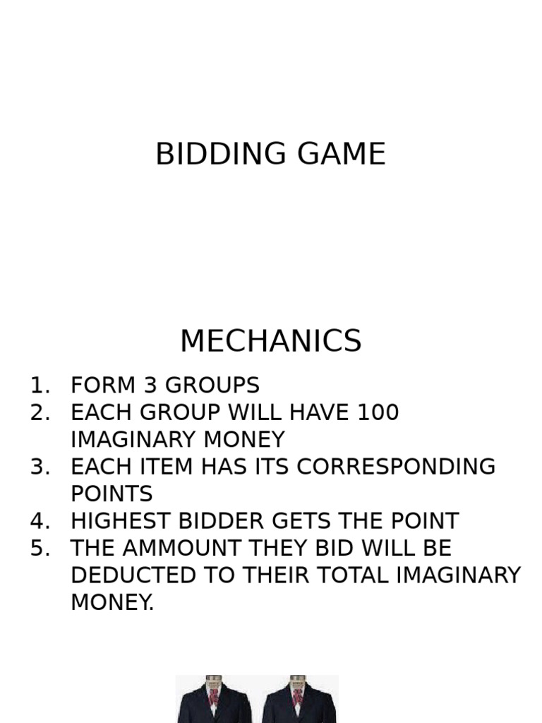 Bidding Game Mechanics Explained | PDF