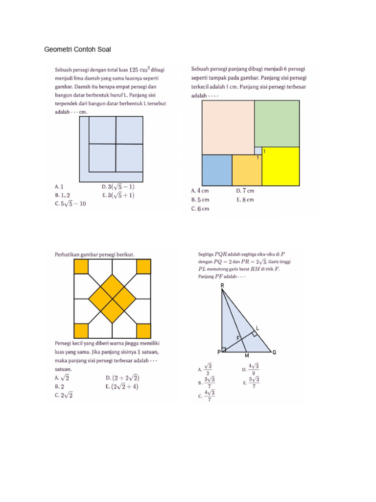 Geometri Contoh Soal Latihan | PDF