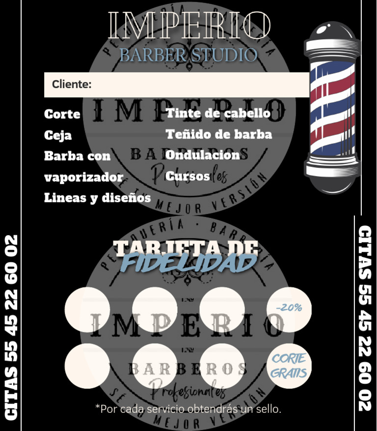 Tarjetas Barber | PDF
