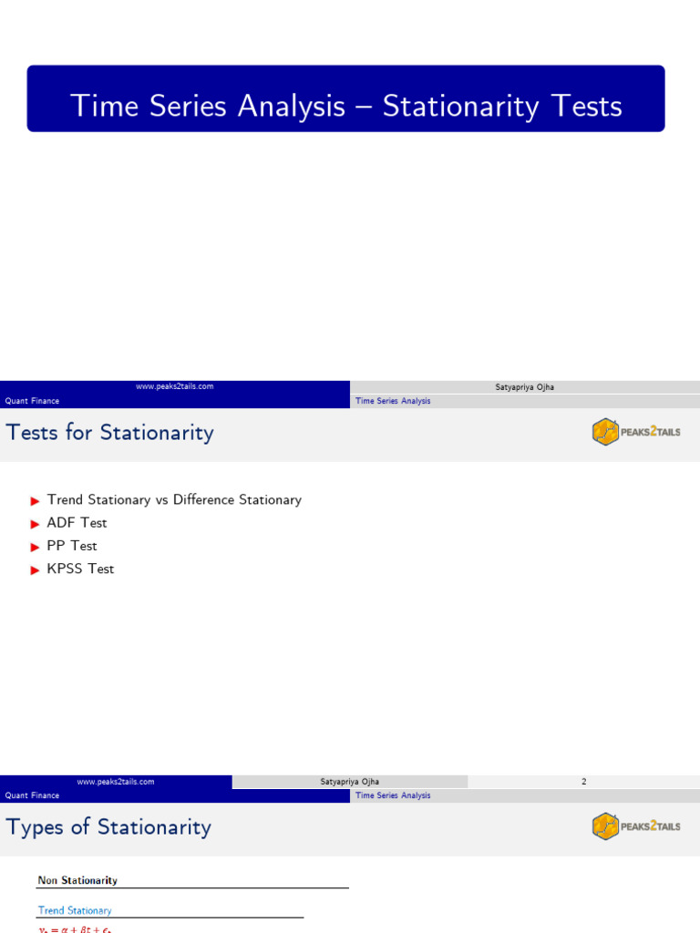 Stationarity Tests 1739335819 | PDF