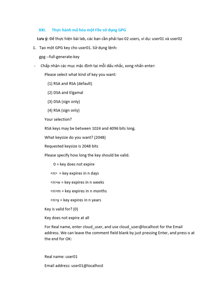 3.1 TH C Hành Mã Hóa M T File S D NG GPG | PDF