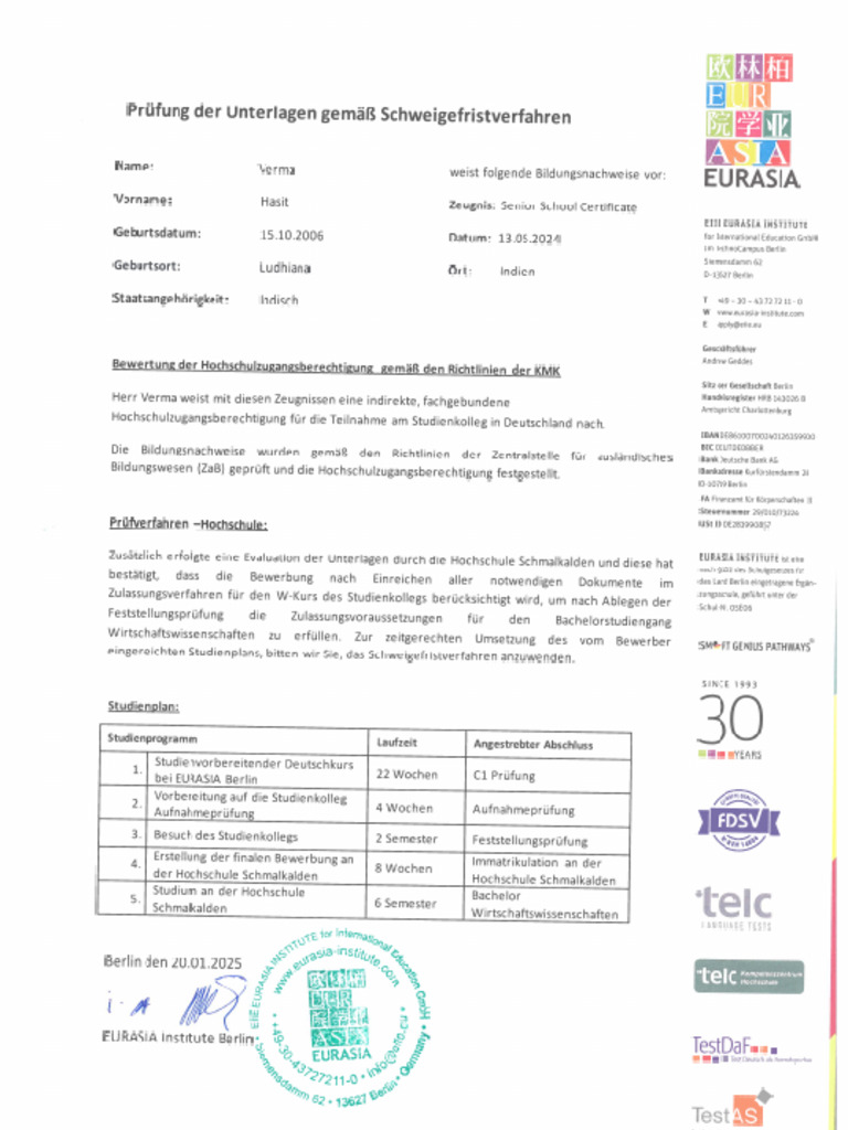 Eurasia Final Offer Letter | PDF