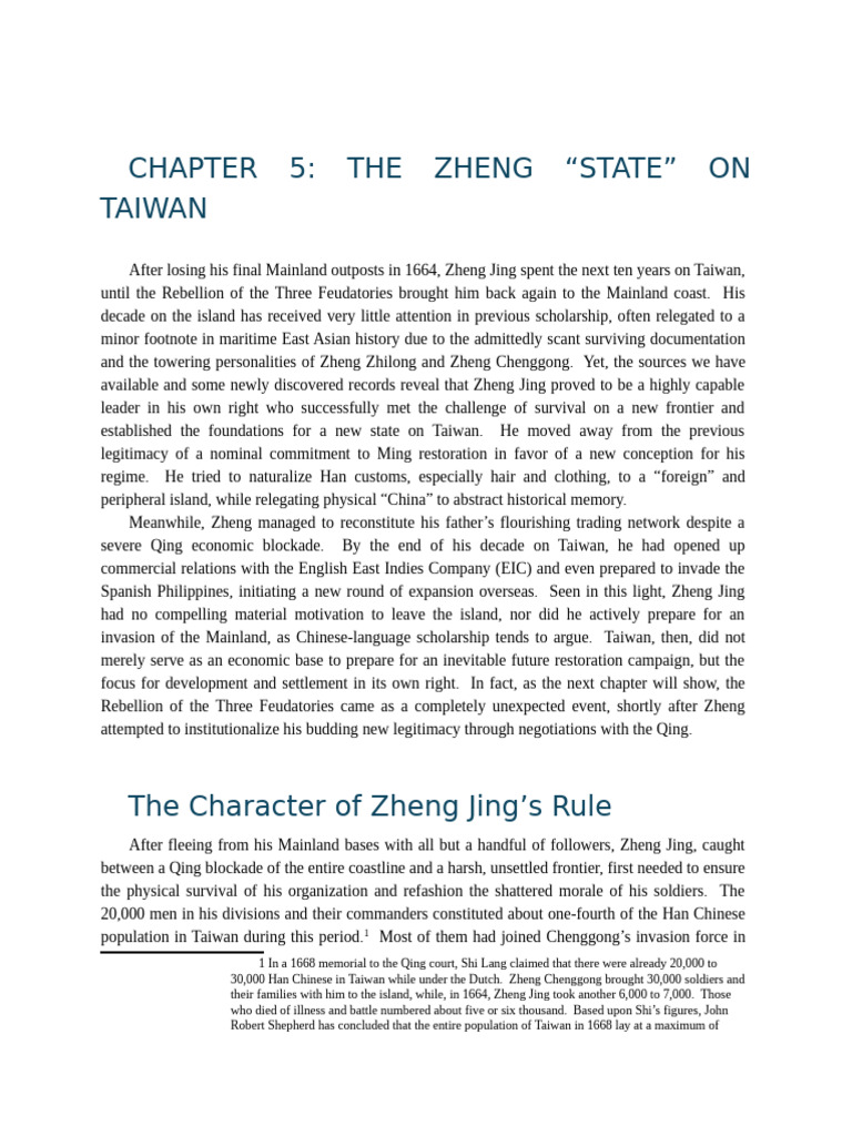 CHAPTER 5 6 | PDF | Taiwan | Qing Dynasty
