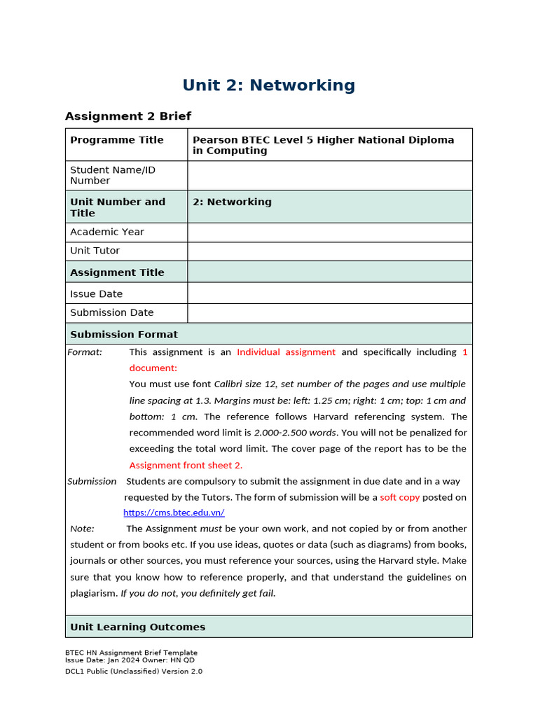 02_Networking_Assignment 2 Brief | PDF | Computer Network | Computer Science
