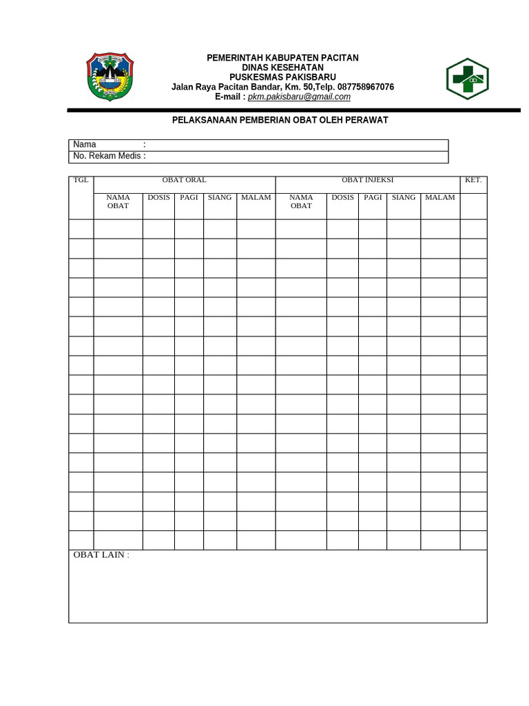 Pemberian Obat Ranap | PDF