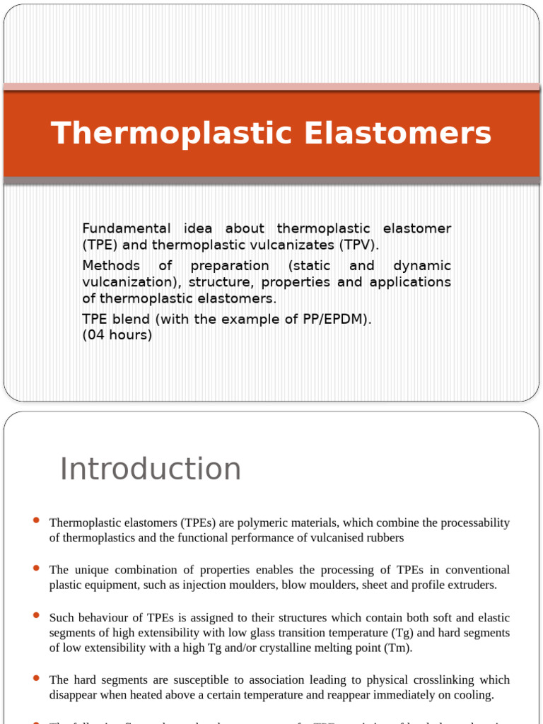 THermoplastic Elastomers | PDF | Thermoplastic | Building Engineering
