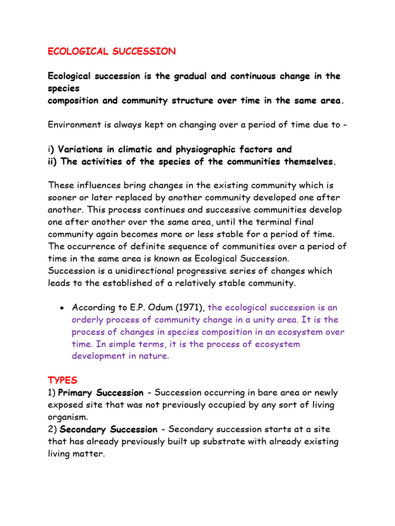 Ecological Succession | PDF | Physical Geography | Nature