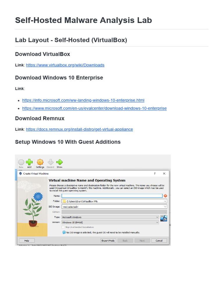 Self Hosted Malware Analysis Lab | PDF | Software | Computer Science